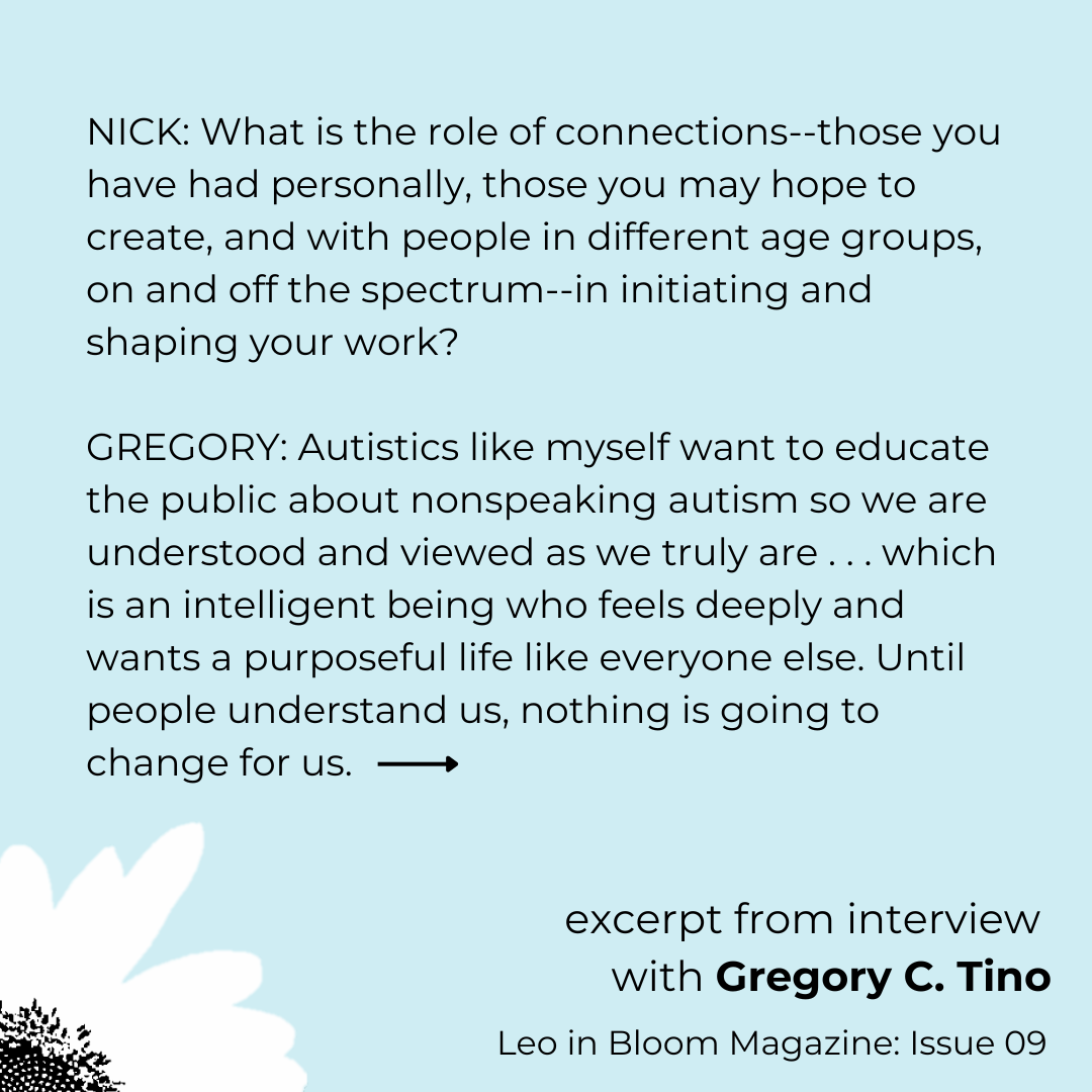 Interview with Gregory C. Tino – Leo in Bloom Magazine